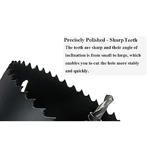 Rannb Hole Saw 3-inch Dia Hole Cutting Drill Bit for Drilling Holes in Wood, Plastic, Drywall, Thin Metal