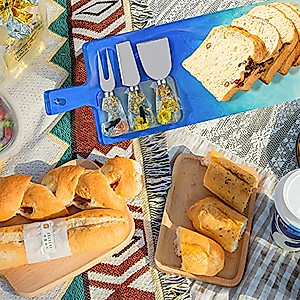 RESIN GO Handle Tray Silicone Molds, Rectangle Cutlery Tableware Serving Plate Epoxy Resin Silicone Molds, Cheese Hilt Handle Moldes for Knife Fork, Handmade Making Tools for Dinnerware Decoration