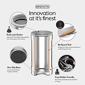 BrüMate Hopsulator Bott'l Insulated Bottle Cooler for Standard 12oz Glass Bottles | Glass Bottle Insulated Stainless Steel Drink Holder for Beer and Soda (Stainless)