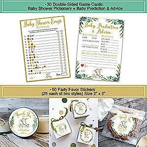 252 PC Elephant Theme Baby Shower Decorations for Boy or Girl Kit -Gender Neutral Welcome Baby Banners Garland Guestbook Sash Balloons Cake Topper Paper Decor Napkins Straws Games & Thank You Stickers