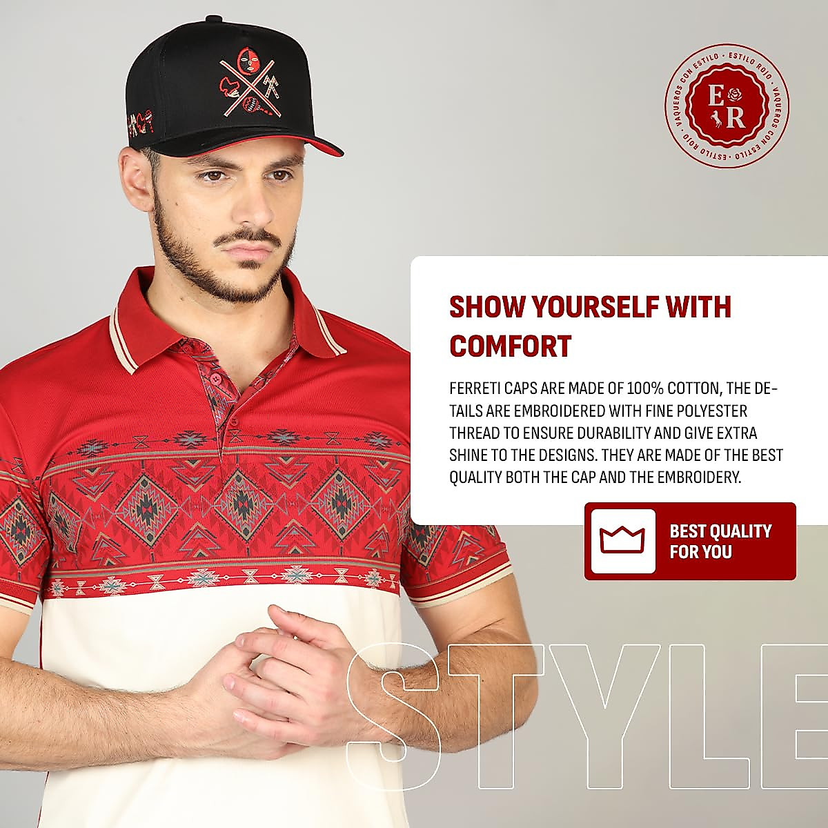 Culiacan Elegua Mens Cap - Curved Bill Baseball Cap for Men & Women's - Casual Wear Caps for Men - Trendy Golf Cap for Men - Modern Cap for Men - Trucker Hat Cap - Adjustable Size - Black