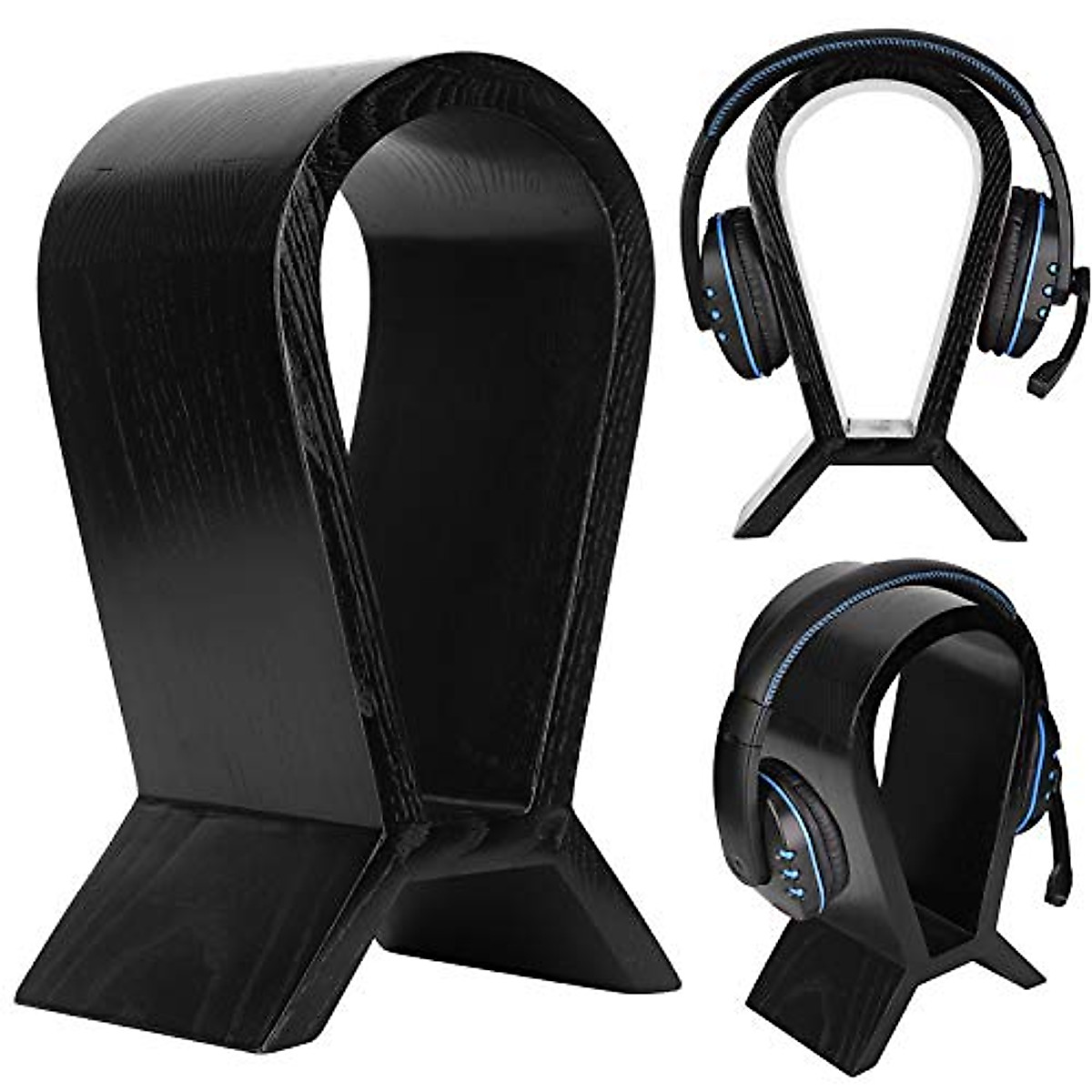 Headphone Rack, Simple Style Desktop Headmount Earphone Stand, Wooden Durable for Gaming Headphone PC Headphone