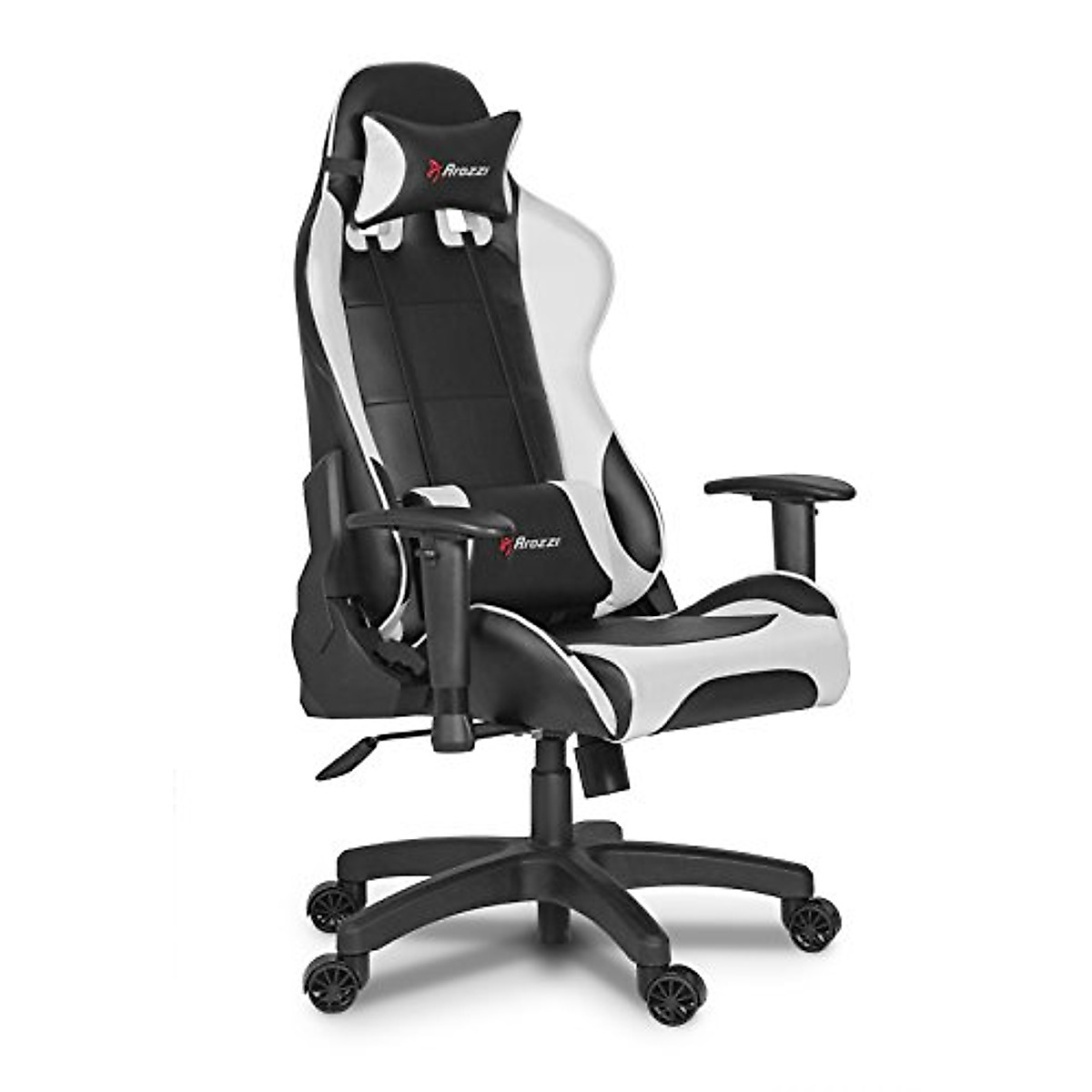 Arozzi - Verona Junior Ergonomic Computer Gaming/Office Chair with High Backrest, Recliner, Swivel, Tilt, Rocker, Adjustable Height and Adjustable Lumbar and Neck Support - White