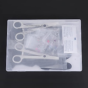 Xpircn 120PCS Piercing Jewelry Kit Piercing Needles Stainless Steel Acrylic 14G 16G Nose Septum Horseshoe Lip Tongue Eyebrow Tragus Belly Tongue Nipple Barbell Rings Tool Kit