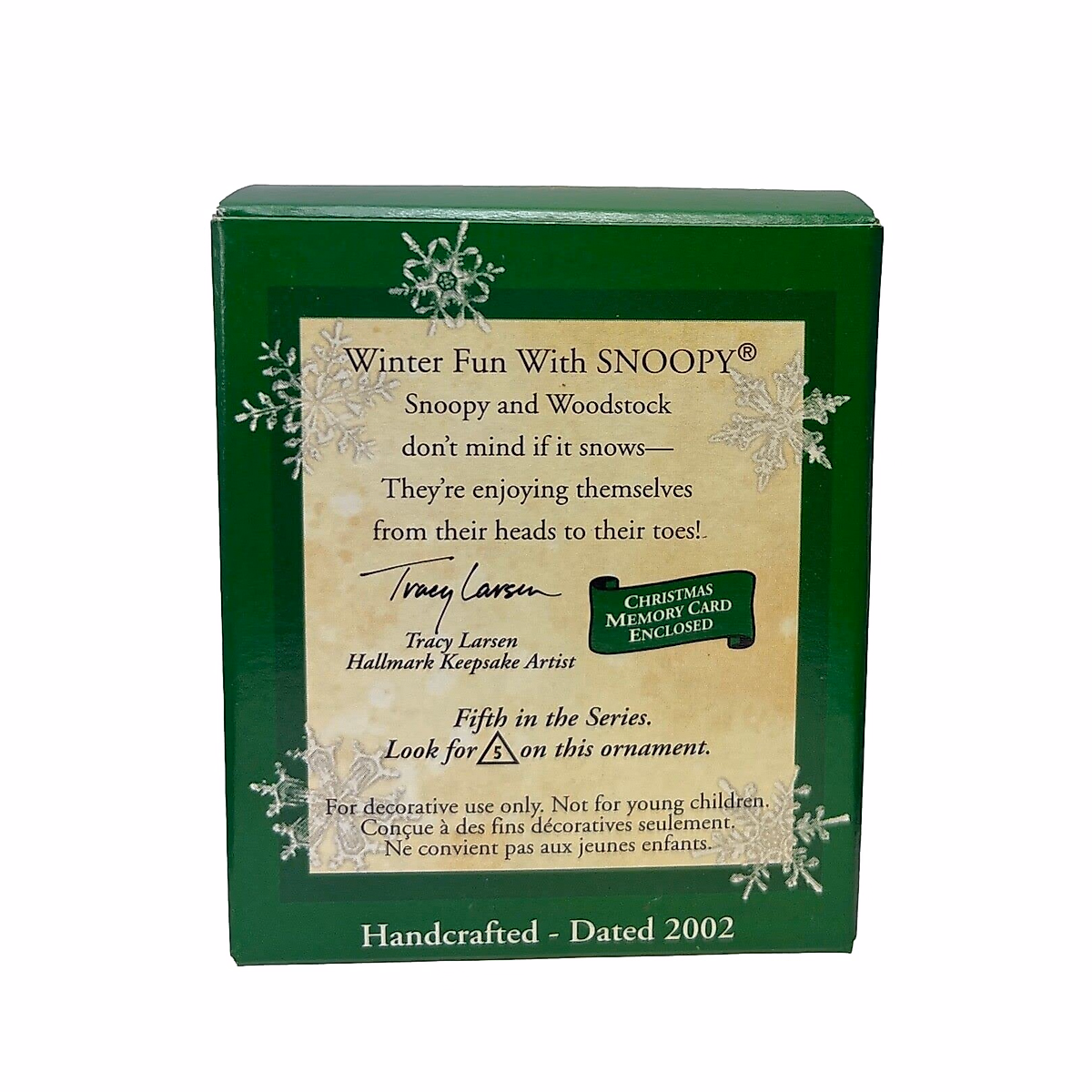 Hallmark Keepsake Ornament - Winter Fun With Snoopy Miniature Collector's Series (2002) QXM4343