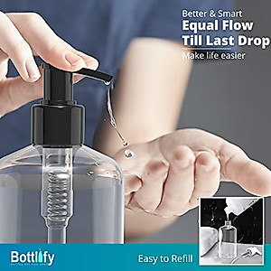 4 PCS Refillable Shampoo and Conditioner Bottles with Pump 8oz – Clear Plastic Pump Bottles Dispenser Empty - BPA Free Leak Proof Hand soap Dispenser Set with Travel Lock