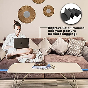 NRlinX™ Sofa Cushion Support Board Extra Long Dimension Prevent Sagging Sofa & Posture Support & Cushion Seat & Adjustable/Foldable Sofa Support Boards (67X20X0.3 in) Approved for Long Sofa