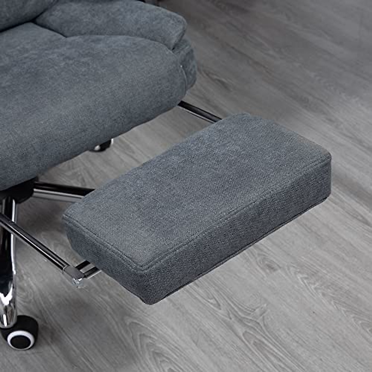 Vinsetto 3D Kneading Massage Office Chair with Reclining, Swivel Fabric Computer Chair with Footrest, Armrest, Gray