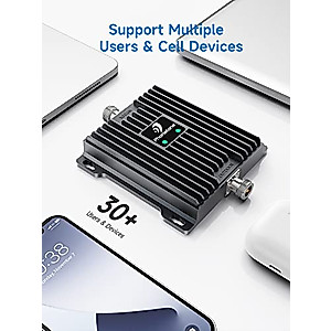 Cell Phone Signal Booster for Verizon and AT&T | Up to 4,500 Sq Ft | Boost 4G LTE 5G Signal on Band 12/13/17 | 65dB Dual Band Cellular Repeater with High Gain Antennas | FCC Approved