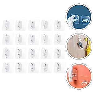 Zerodeko 20pcs Self Adhesive Wall Hook Spray Bottle Hanger Broom Mop Grippers Bathroom Storage Hanger for Umbrella Eyeglasses Towel Shower Sponge