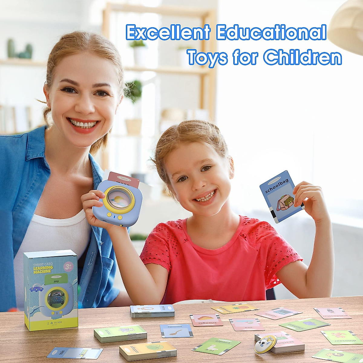 Talking Flash Cards Toddler Learning Toys for 3 4 5 Years Old Boys Girls, Niyann Educational Toys 224 Words Audible Preschool Learning Resources Christmas Birthday Gifts for Kids Ages 3-6
