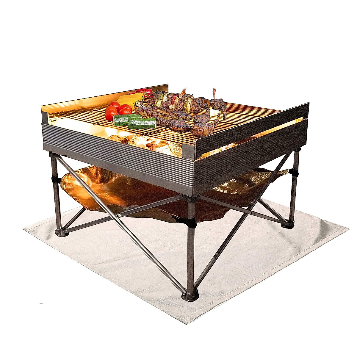 39" x 39" Fireproof Mat For Fire Pit Mats For Under Fire Pit Mat Grill Mats For Outdoor Grill Deck Protector Fire Mat Deck Patio Wood Stove Bbq Camping Tent Lawn Resistant Floor Heat Pad Proof Blanket