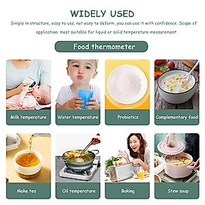 Digital Food Meat Candy: Instant Read Probe Backlit Temperature Alarm for Cooking BBQ Kitchen Oven Smoker Pink 30℃~ 300℃