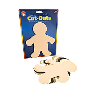 Hygloss Products People Paper Cuts Outs Multi-Cultural Mommy Shape-7 Inches-25 Pack, Assorted