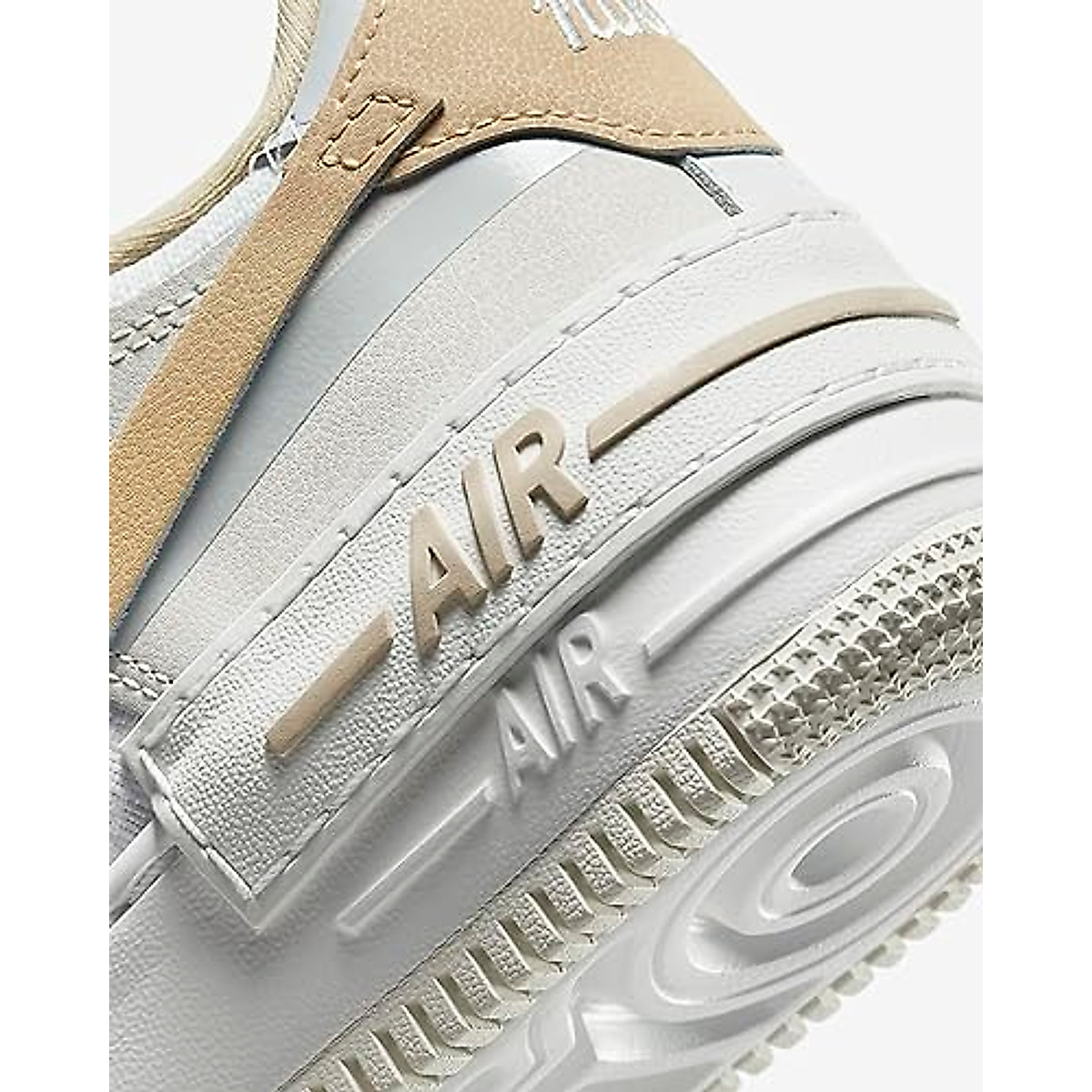 Women's AIR Force 1 Shadow - Size 11 US - Summit White/Sesame-Wolf Grey