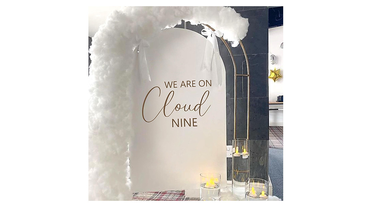 CANTLY Cloud Nine Wall Decal for Parties & Showers
