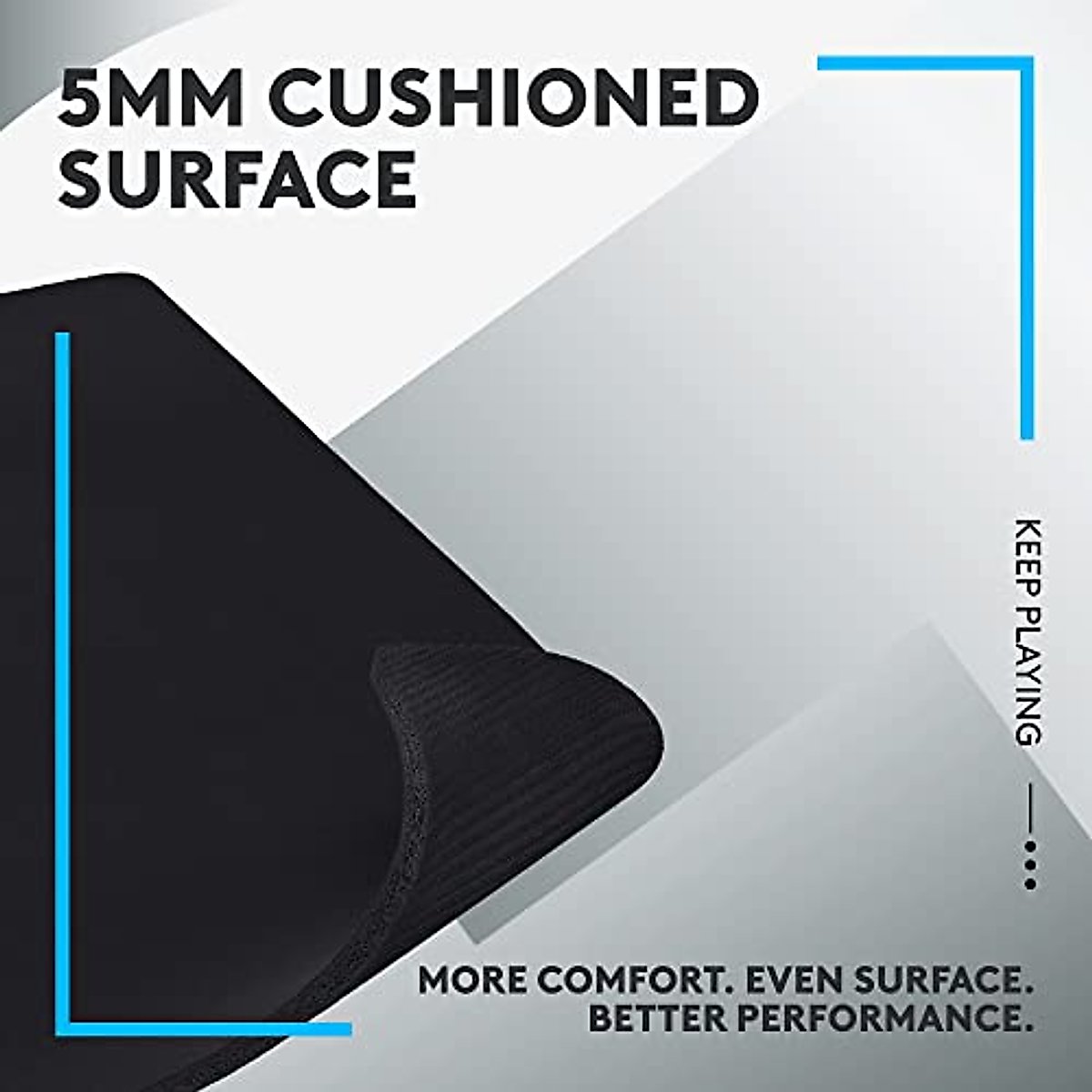 Logitech G740 Large Thick Gaming Mouse Pad, Optimized for Gaming Sensors, Moderate Surface Friction, Non-Slip Mouse Mat, Mac and PC Gaming Accessories, 460 x 600 x 5 mm