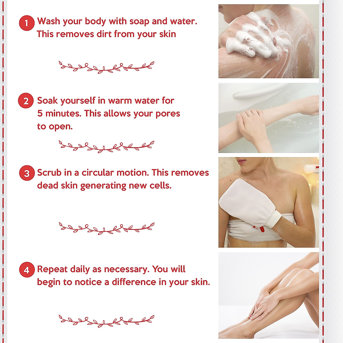 Exfoliating Spa Bath Glove and Scrubbing Mitt (1)