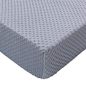 BlueSnail Super Soft Stretchy Fitted Crib Bed Sheet for Standard Crib and Toddler Mattress (Gray)
