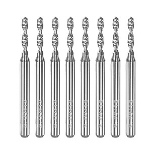 uxcell PCB Drill Bits 2mm Tungsten Carbide Spiral Flute Jewelry CNC Engraving Print Circuit Board Micro Drill Bits 1/8" Shank 8pcs