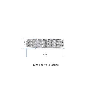 NATALIA DRAKE 1 Cttw Diamond Bracelet for Women Studded Panther Link 7.25 Inches