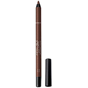 L'Oreal Paris Makeup Infallible Pro-Last Pencil Eyeliner, Waterproof and Smudge-Resistant, Glides on Easily to Create any Look, Bronze, 0.042 oz.