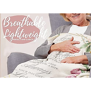 InnoBeta Mother of The Bride Gifts from Daughter, Gifts for Mother of The Bride, Thank You Gift for Mom, Mom Appreciation Blanket from Daughter on Wedding Day, Soft Throw Blanket (50"x 65", White)