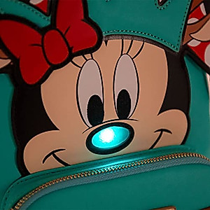 Loungefly Disney Light Up Minnie Mouse Reindeer Cosplay Backpack