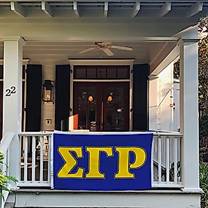 Sigma Gamma Rho Letter Fraternity Flag Greek Letter Use as a Banner Large 3 feet x 5 feet Feet Sign Decor