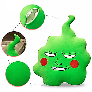 Douzeur 17.55 in Mob Psycho 100-Arataka Plush Green Dimple Elf Pillow Plush Toys Around as Festival Gift Accompany Children