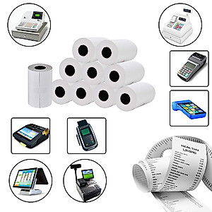 RyhamPaper 10 Rolls Thermal Receipt Paper, Thermal Paper 3-1/8" x 230' Pos Receipt Paper, Cash Register Rolls