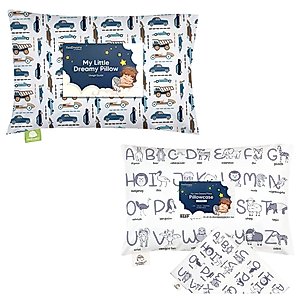KeaBabies Toddler Pillow with Pillowcase - 13x18 My Little Dreamy Pillow - Toddler Pillow Case for Boy, Kids - Cotton Toddler Pillows for Sleeping - 100% Natural Cotton Pillowcase