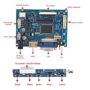 TFT LCD Display HDMI VGA Monitor Screen Kit 7 Inch 1024 X 600 Compatible Raspberry Pi 3/2