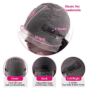 Lzlefho Short Bob Wigs 13x6 Lace Front Wigs Human Hair Glueless Brazilian Virgin Human Hair Straight Bob Wigs For Women 150% Density Pre Plucked with Baby Hair Natural Color (12inch)