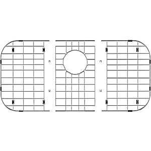 SANNO Sink Grid Sink Protector Grid 26"L X 14"W Kitchen Sink Protector Bottom Grid with Corner Radius Rear Drain Hole, 304 Stainless Steel for Kitchen Sink Grate