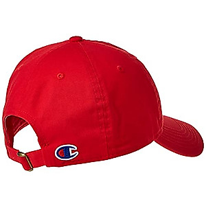 Champion unisex adult Ameritage Dad Adjustable Cap, Red, One Size US
