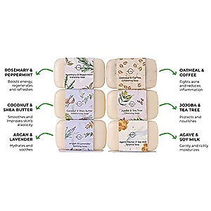 O Naturals. Natural Soap Collection and Green Tea Soap Collection Bundle. Two 6 packs 4 ounce Each Bar