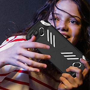 SOATUTO Case for ROG Ally Game Console Silicone Hard Case Back Cover Anti-Scratch Drop-Proof Non-Slip Protective Case for 2023 ASUS ROG Ally Game Console Shockproof Protective (Black)