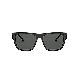 Versace Man Sunglasses Black Frame, Dark Grey Lenses, 56MM