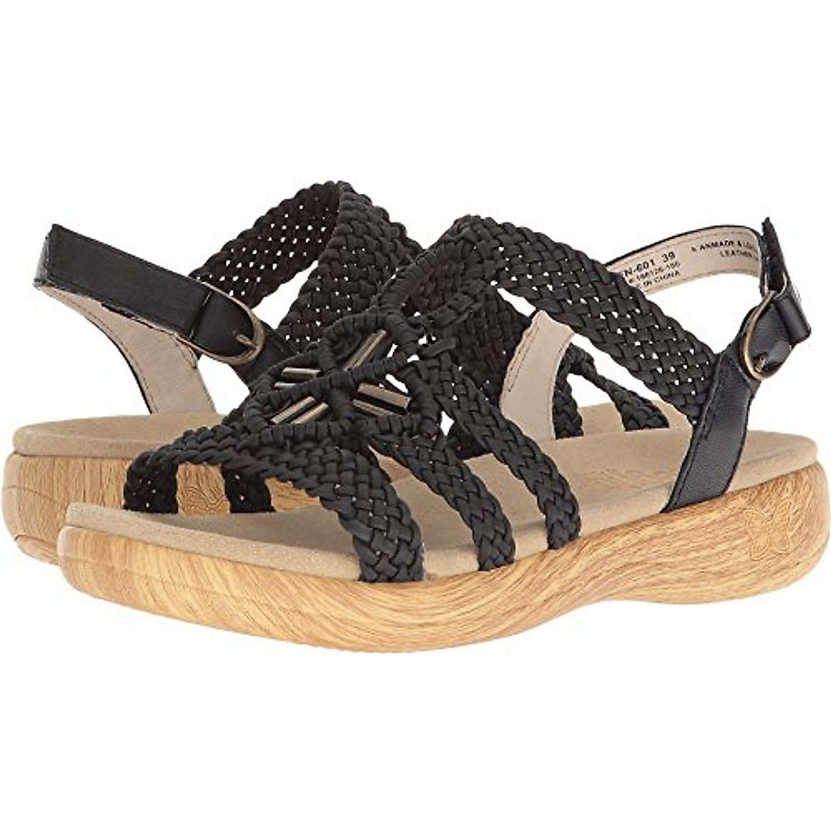 Alegria Women's "Jena" Gladiator Sandal- Black- 35 M EU (5-5.5 US)
