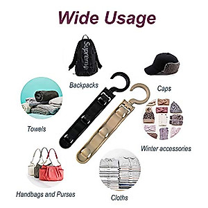 HOME-X Multifunctional Vertical Hanger, Closet Organizer, Space-Saving Shirt and Pants Hanger, Cascading Hooks for Hangers, 9 ½" L x 2" W x ¾ H, Set of 2, Black, Brown