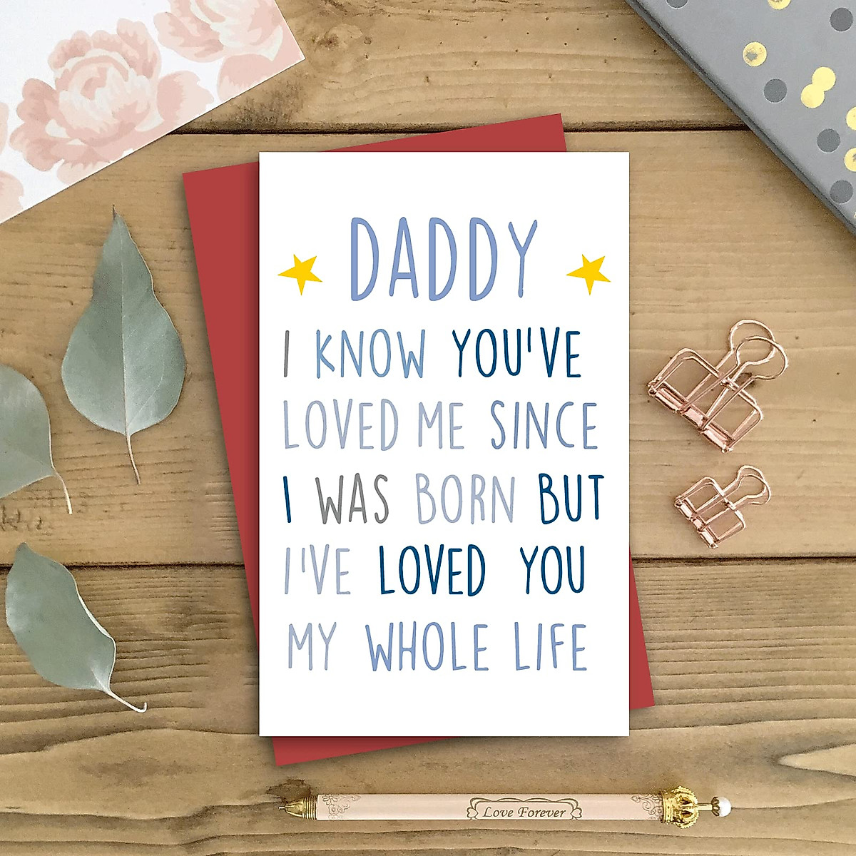 BFTETYU Funny Birthday Card for Dad, Father's Day Card for Dad, Dad Greeting Card, Cute Daddy Birthday Card