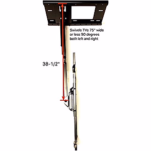Wall Mount World - TV Wall Mounting Bracket with 40 Inch Extension 90 Degree Swivel Left and Right 15 Degrees Adjustable Tilt fits TCL 49S325 3 Series LED TVs