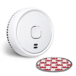 Ecoey Smoke Detector, Smoke Alarm with Advanced Photoelectric Technology, Fire Alarm Smoke Detector with Test Button and Low Battery Reminder, Fire Alarm Used in Bedroom, Home, FJ138, 1 Pack
