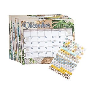Really Good Stuff Boho Monthly Calendar Pages and Stickers 2023-2024 Double Sided
