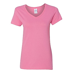 Gildan Women's Softstyle V-Neck T-Shirt - X-Large - Azalea