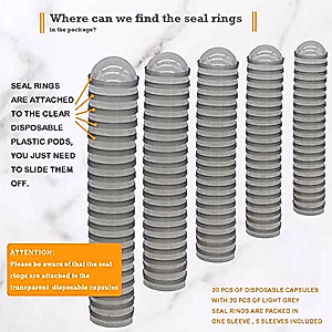 BLACKSMITH FAMILY Coffee Pod Holder Contraption Tool Kit + Disposable Capsules,Seal Rings,Sealers,Compatible for 7.77 FL. OZ Vertuo Pods & Nespresso Vertuo Next and Vertuo Plus Machine,100ct.