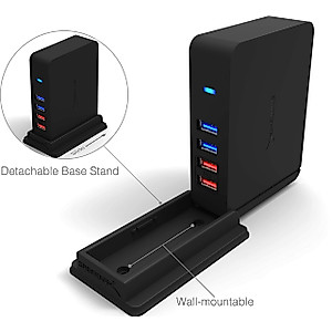 7 Port USB 3.0 HUB + 2 Charging Ports with 12V/4A Power Adapter + USB 3.0 4 Bay 2.5” Hard Drive/SSD Docking Station with Fan