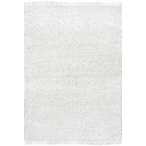nuLOOM Neva Modern Tasseled Shag Area Rug, 4x6, Ivory