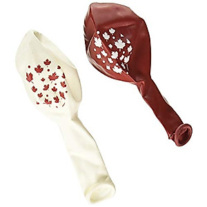 amscan 110379 LTX BALLOONS 15PC CANADA DAY, 12", Multicolored